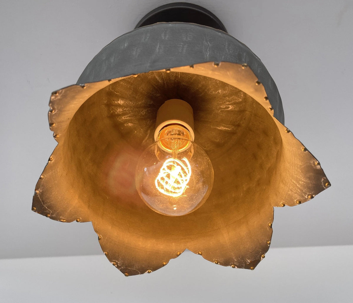 Lotus Galvanized Ceiling Light – Nox Lighting
